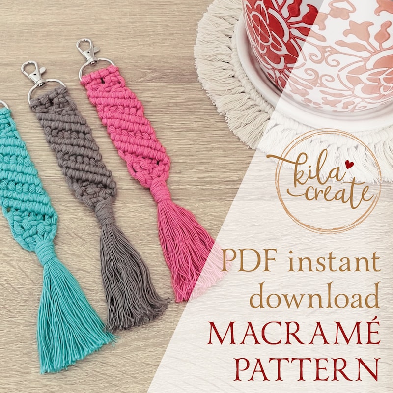 Macrame Key Chain - Etsy