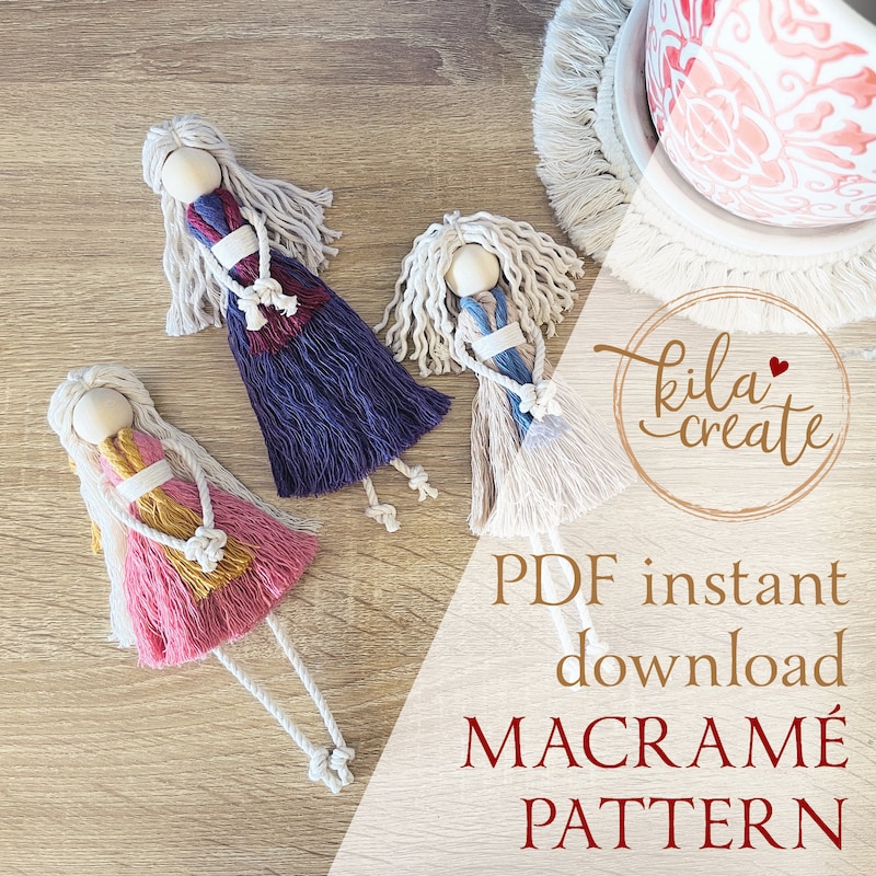 Macrame Dolls Patterns - Etsy UK