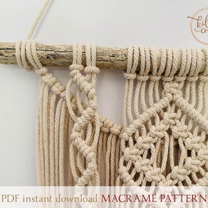 Macrame Wall Hanging PDF Pattern Tutorial Instant Download Free Macrame ...