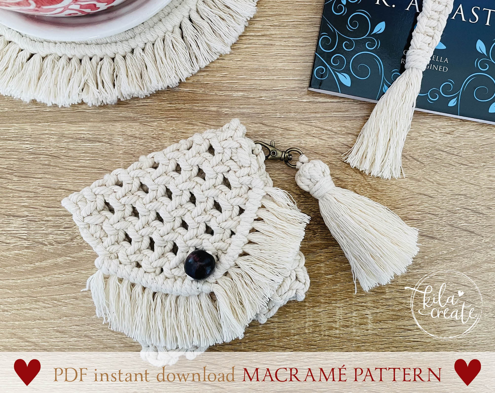 Macrame Pouch Bag PDF Pattern Tutorial Instant Download Free Macrame ...