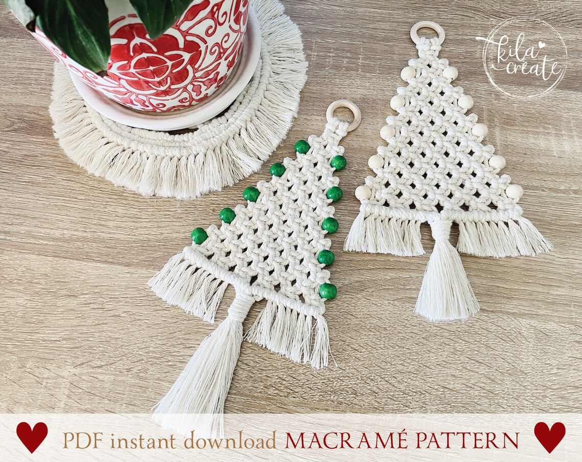 Macrame Christmas Tree PDF Pattern Tutorial Instant Download Free ...