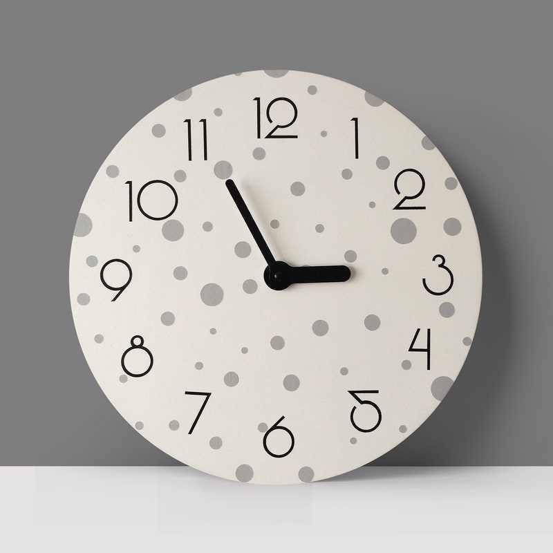 Polka Dot Clock - Etsy