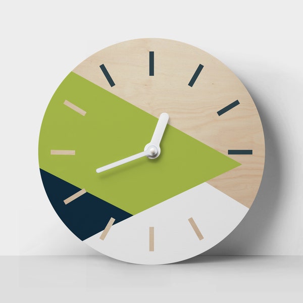 Lime Green Clock - Etsy