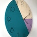 Modern Wall Clock Color Blocked Clock Deep Teal Blue Clock - Etsy