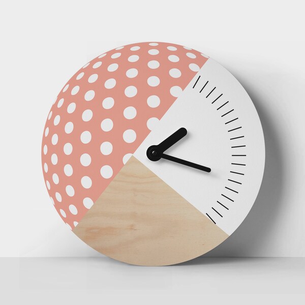 Polka Dot Clock - Etsy