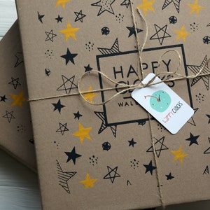 Moon Girl Wall Clock Celestial Clock Moon and Stars Illustrated Clock ...