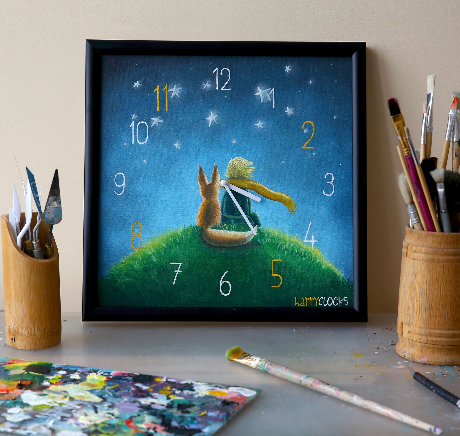 Little Prince Wall Clock Little Prince and Fox Illustration Le - Etsy