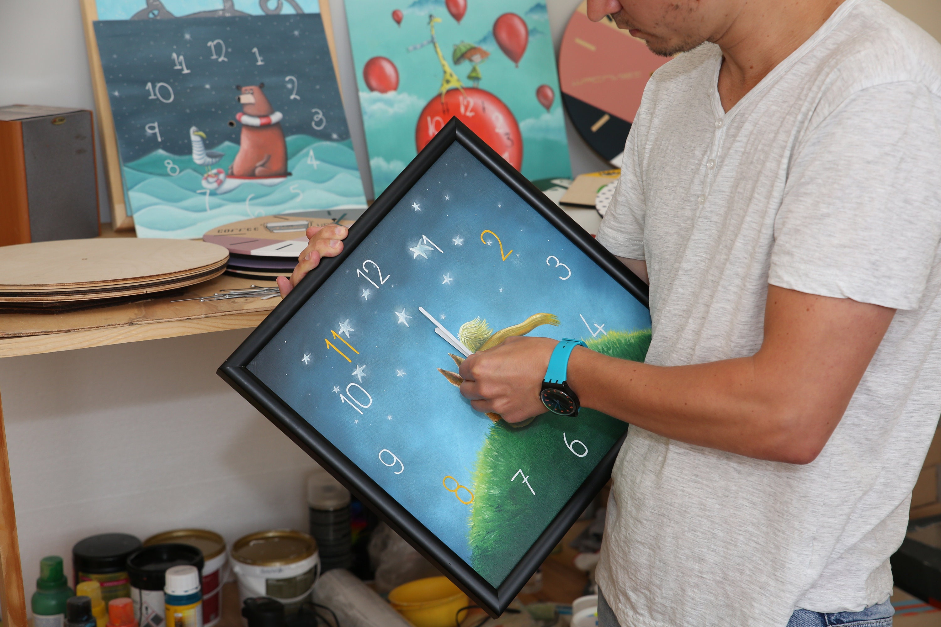 Little Prince Wall Clock Little Prince and Fox Illustration Le - Etsy