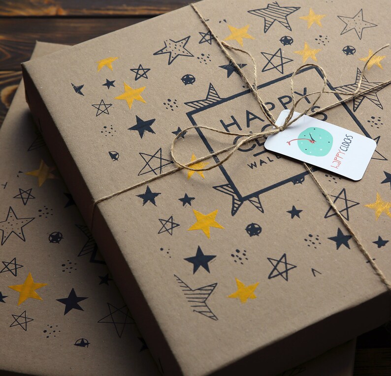 Mustard Wall Clock Geometric Clock Gray and Yellow Decor - Etsy