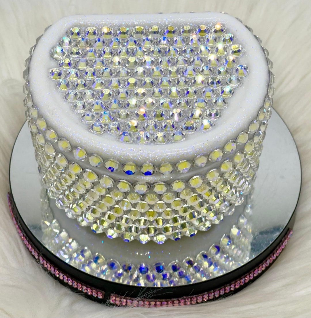 Custom Denture Crystalized Bling Bath Storage and Soaking for Dentures ...