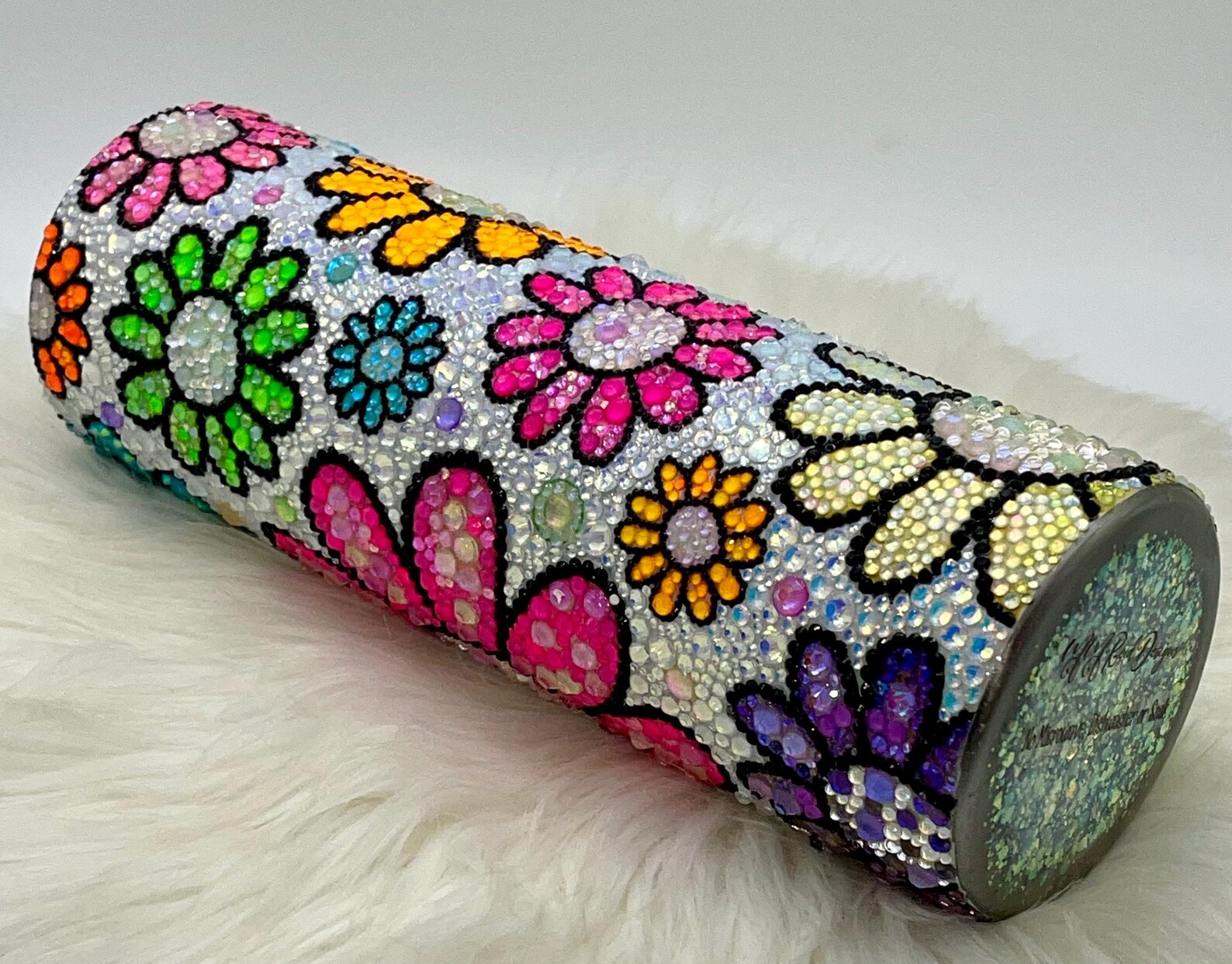 Custom 30oz Crystallized Flower Power Tumbler - Etsy