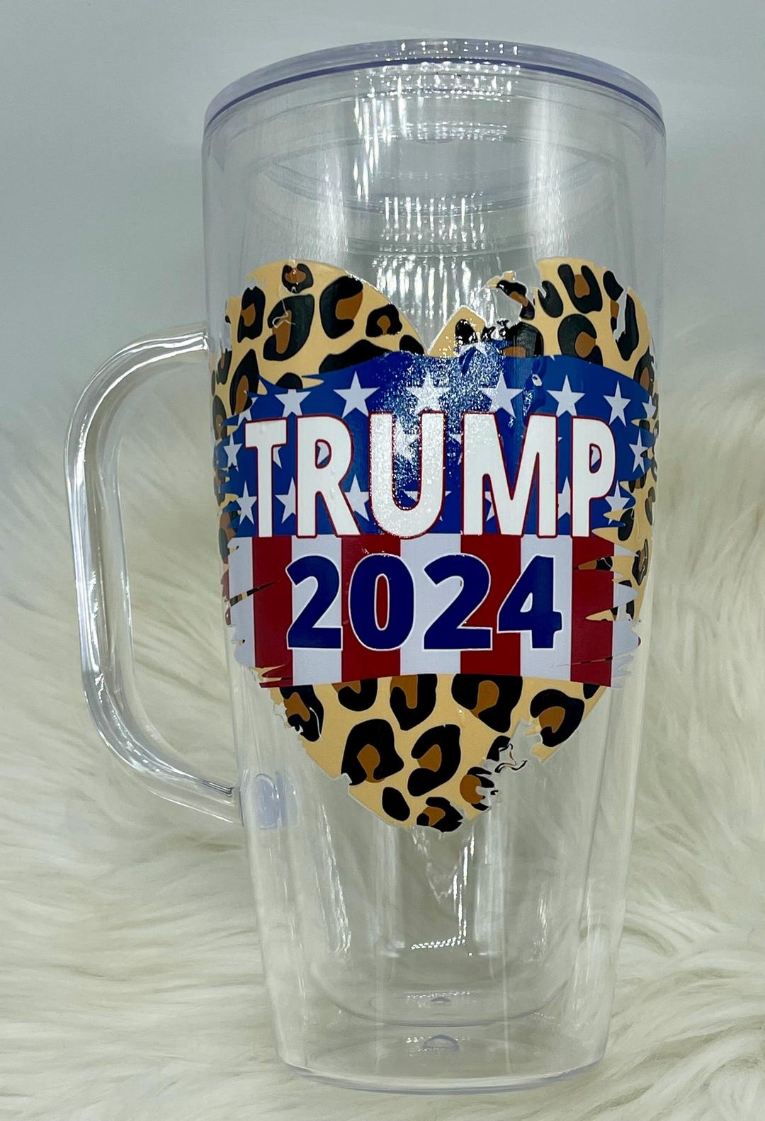 Acrylic Double Walled 25 Ounce Trump 2024 Tumbler With Lid and Handle ...
