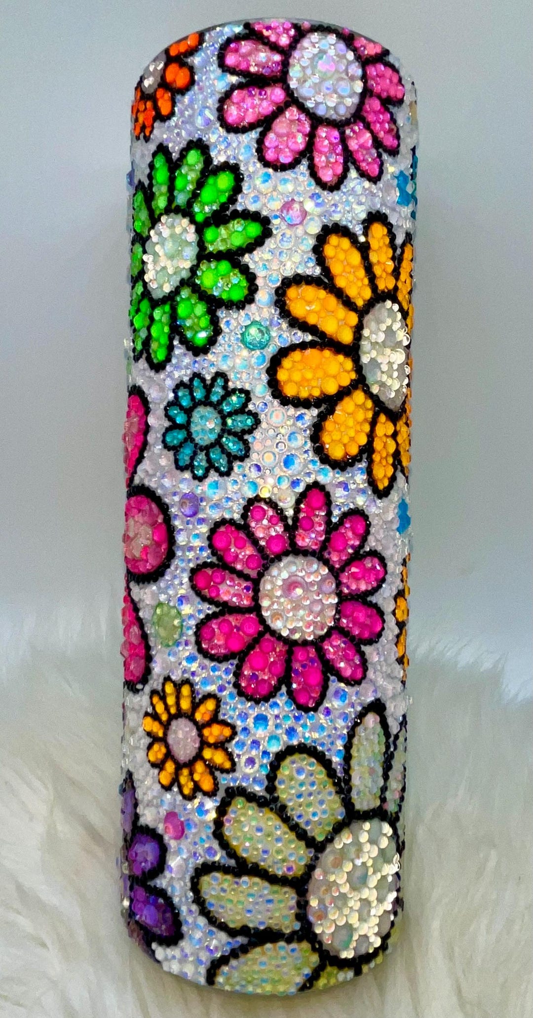 Custom 30oz Crystallized Flower Power Tumbler! - Etsy