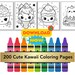 200 Cute Kawaii Coloring Pages for Kids and Adults Instant Download ...