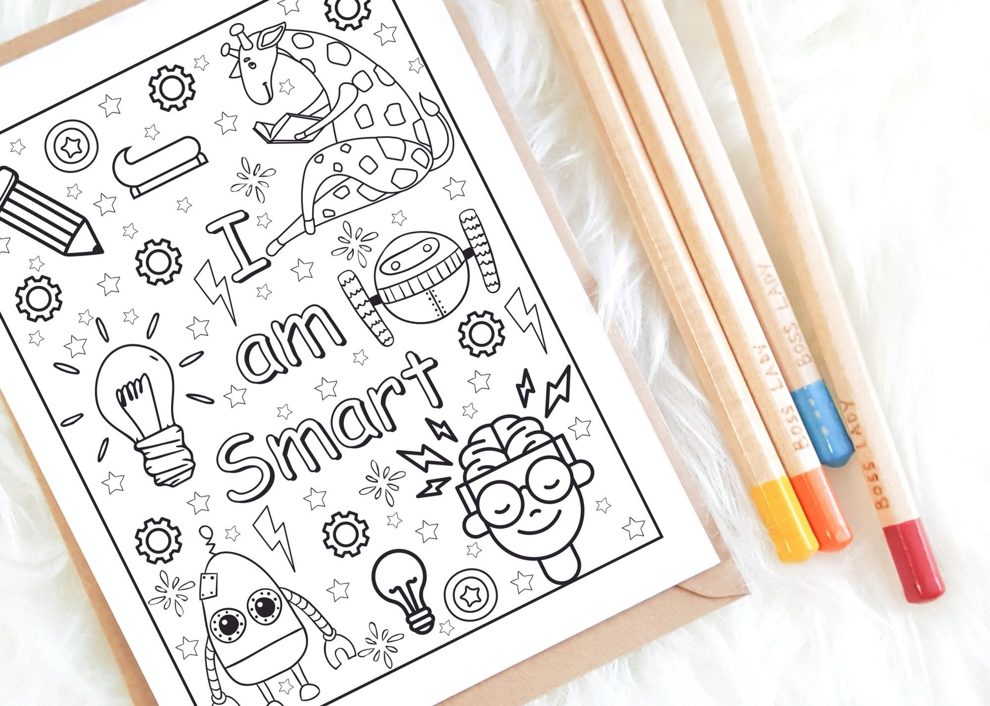 Affirmation Coloring Pages for Boys, Printable Coloring Pages, Coloring ...