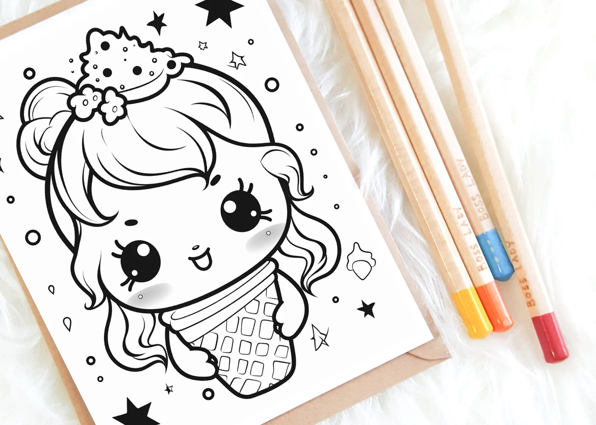 200 Cute Kawaii Coloring Pages for Kids and Adults Instant Download ...