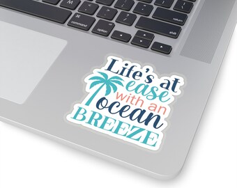 Ocean Sunset Sticker, Beach Sticker Pack, Make Waves Decal, Retro ...