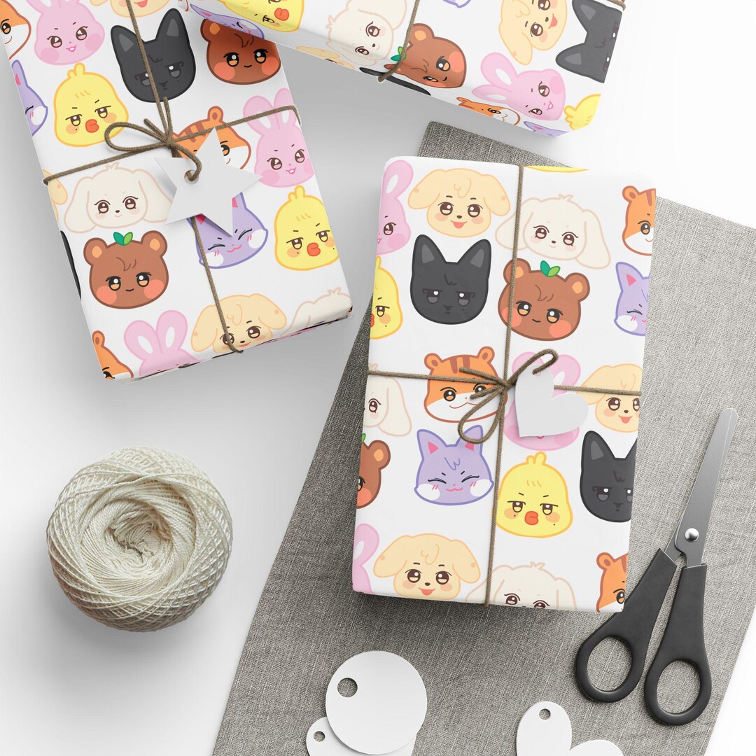Aniteez Character Wrapping Paper | K-pop Fan Gift Wrap - Etsy