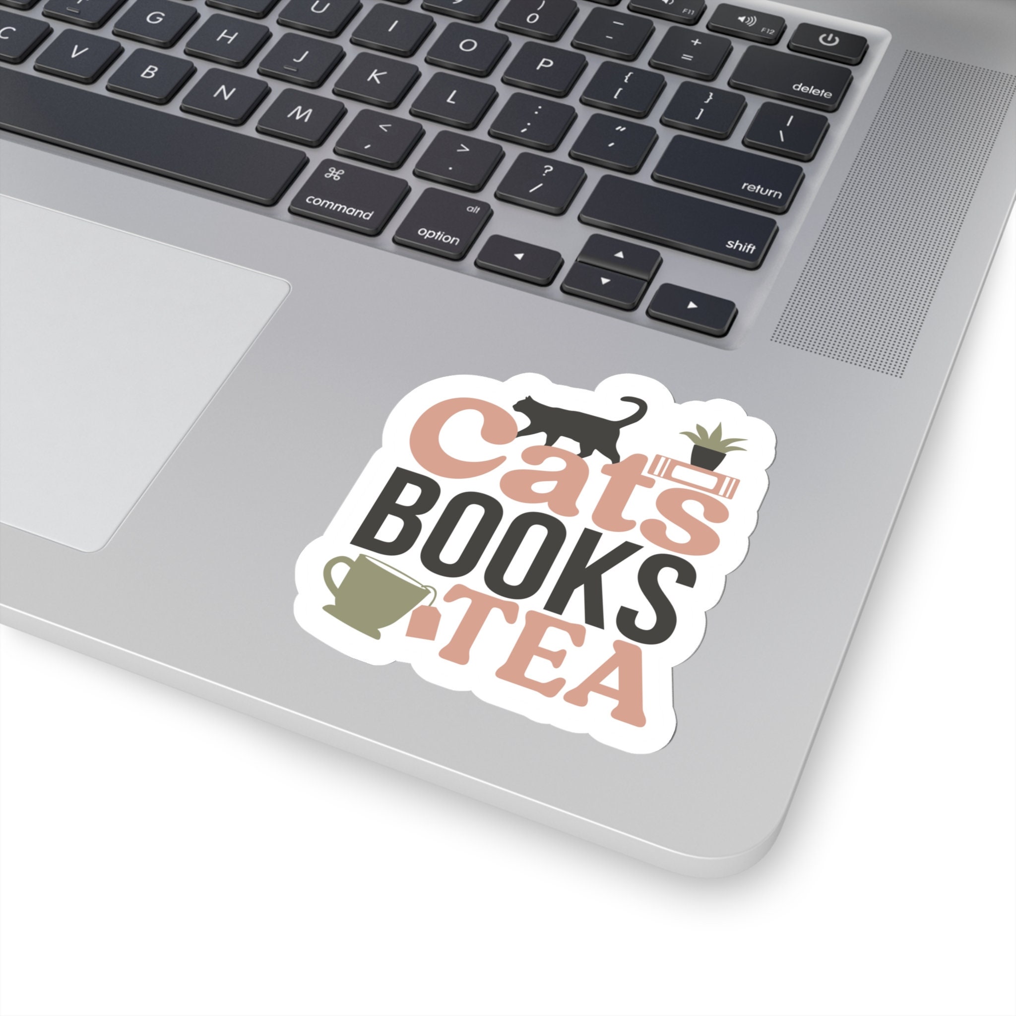 Cats Books Tea Sticker Book Lover Cat Lover Tea Lover Gift - Etsy