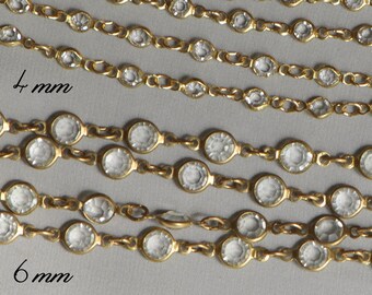Bezel Set Chain - Etsy