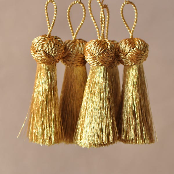 Metallic Tassels - Etsy