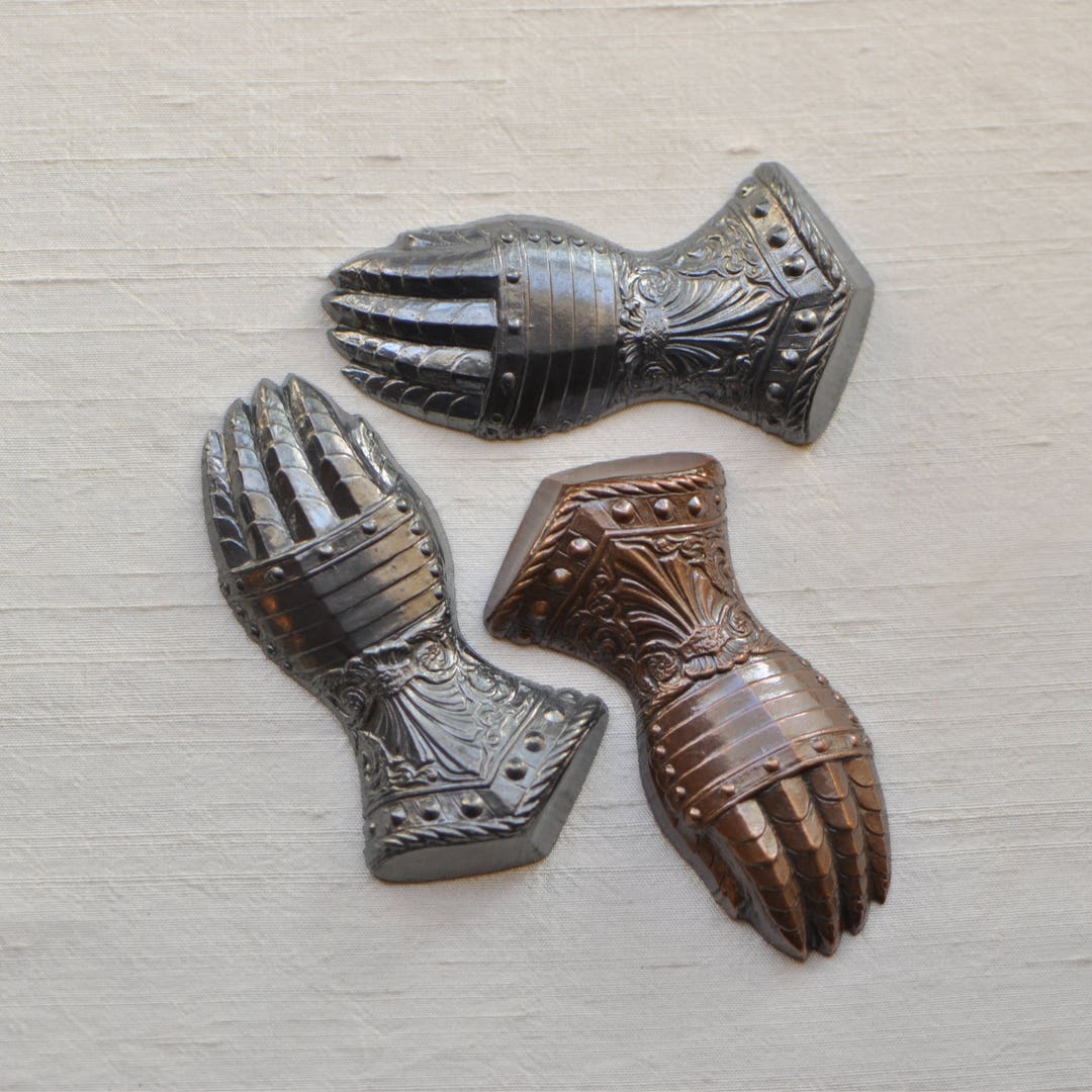 French Medieval Style Knights Armor Hand Brass Stamping Bronze or Steel ...