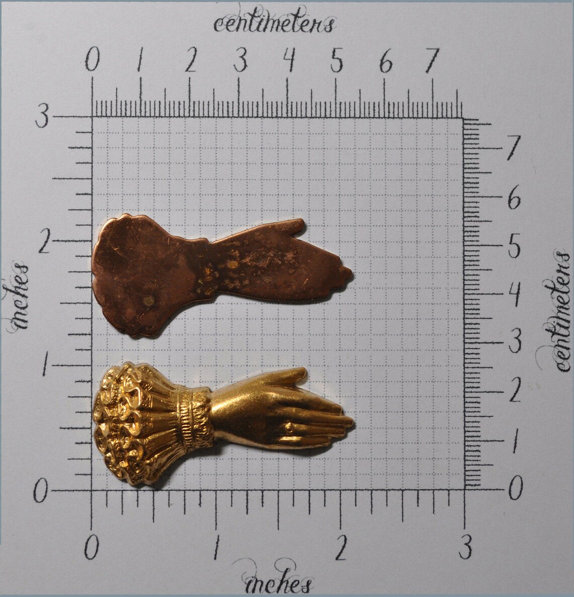 Vintage French 3D Hand Victorian Style Jewelry Finding Raw - Etsy