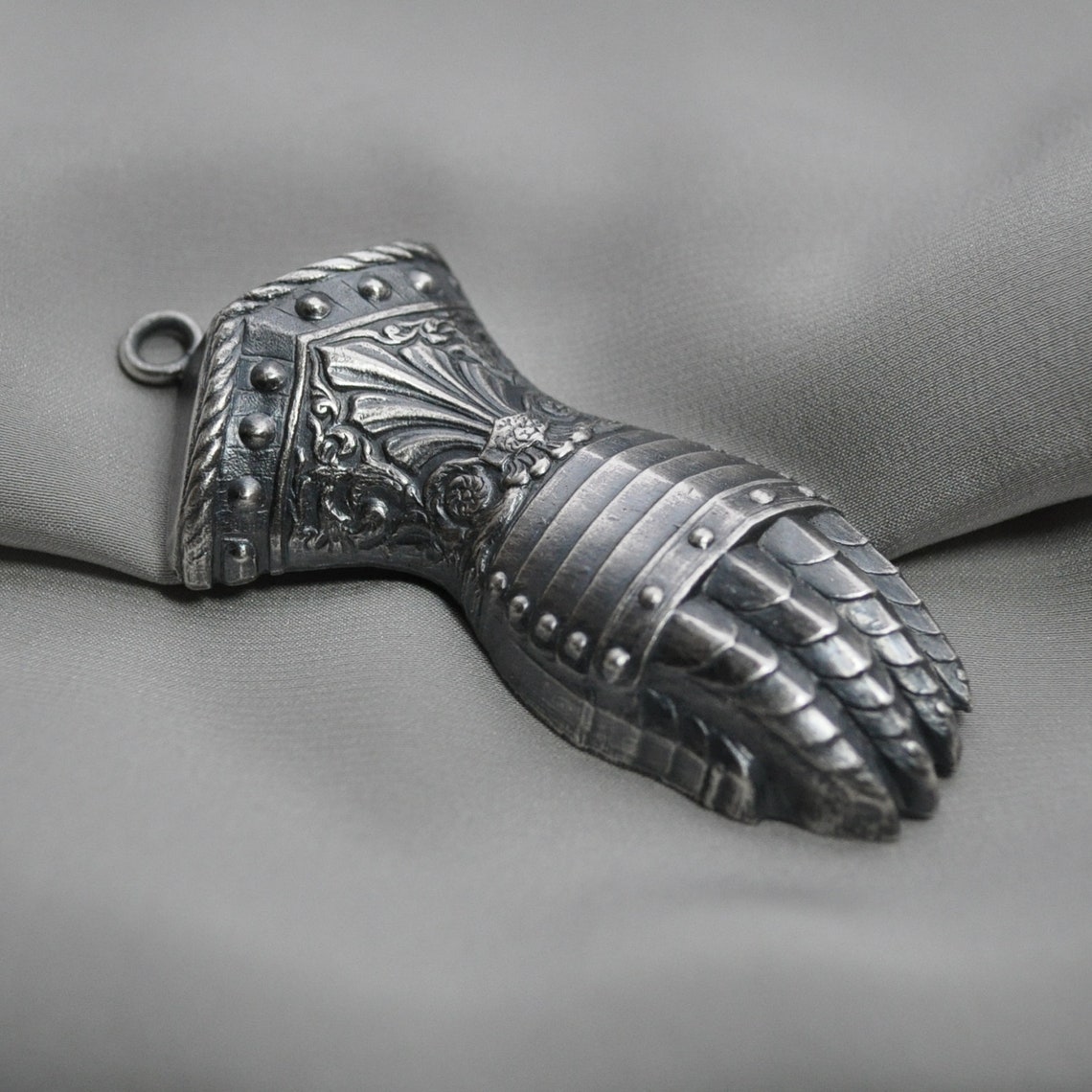 French Medieval Style Knights Armor Hand Pendant Brass - Etsy
