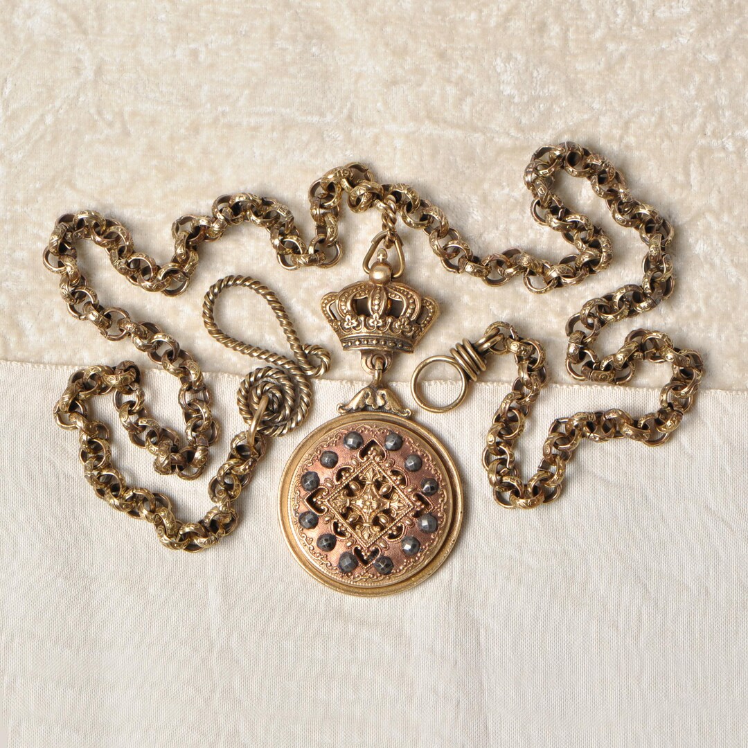Medieval Style Historical Jewelry Necklace Warm Antiqued Brass Handmade ...