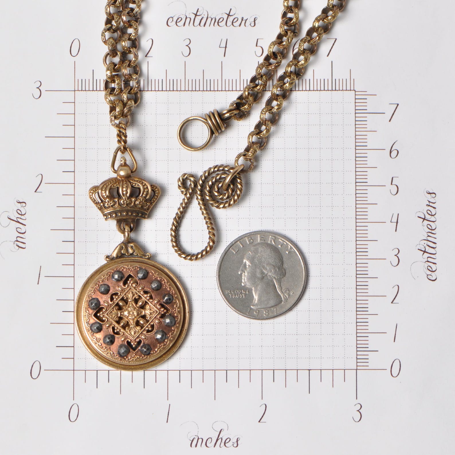 Medieval Style Historical Jewelry Necklace Warm Antiqued Brass Handmade ...
