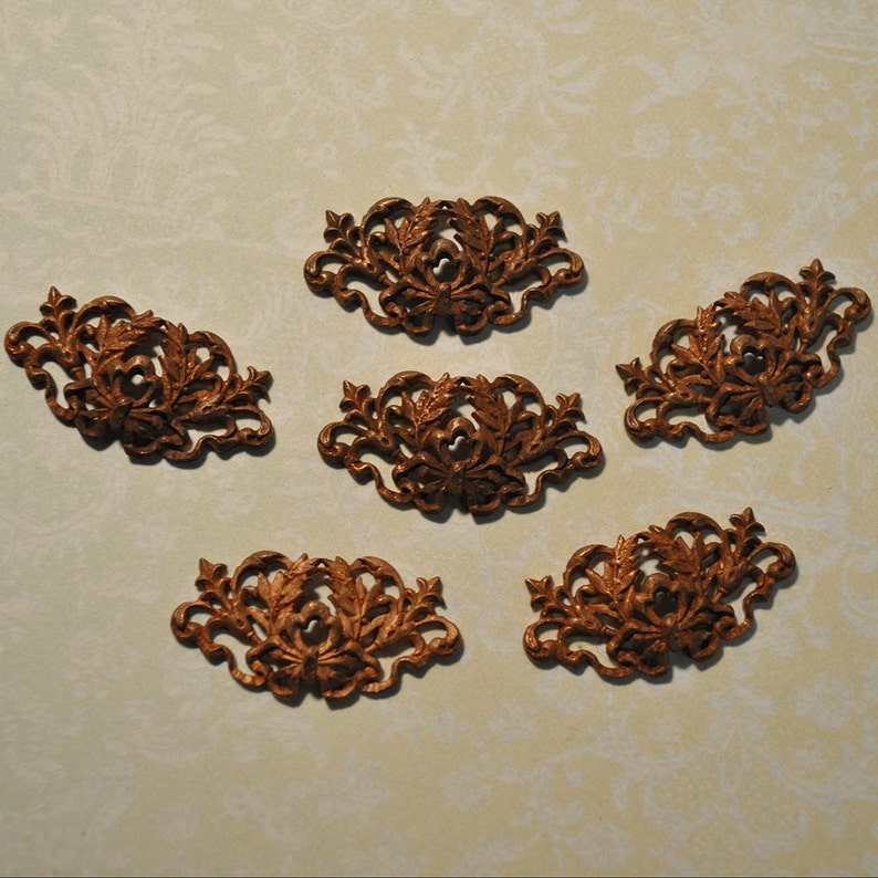 Vintage French Filigree Fleur De Lis Olive Branch Ribbon Bow Bracelet ...