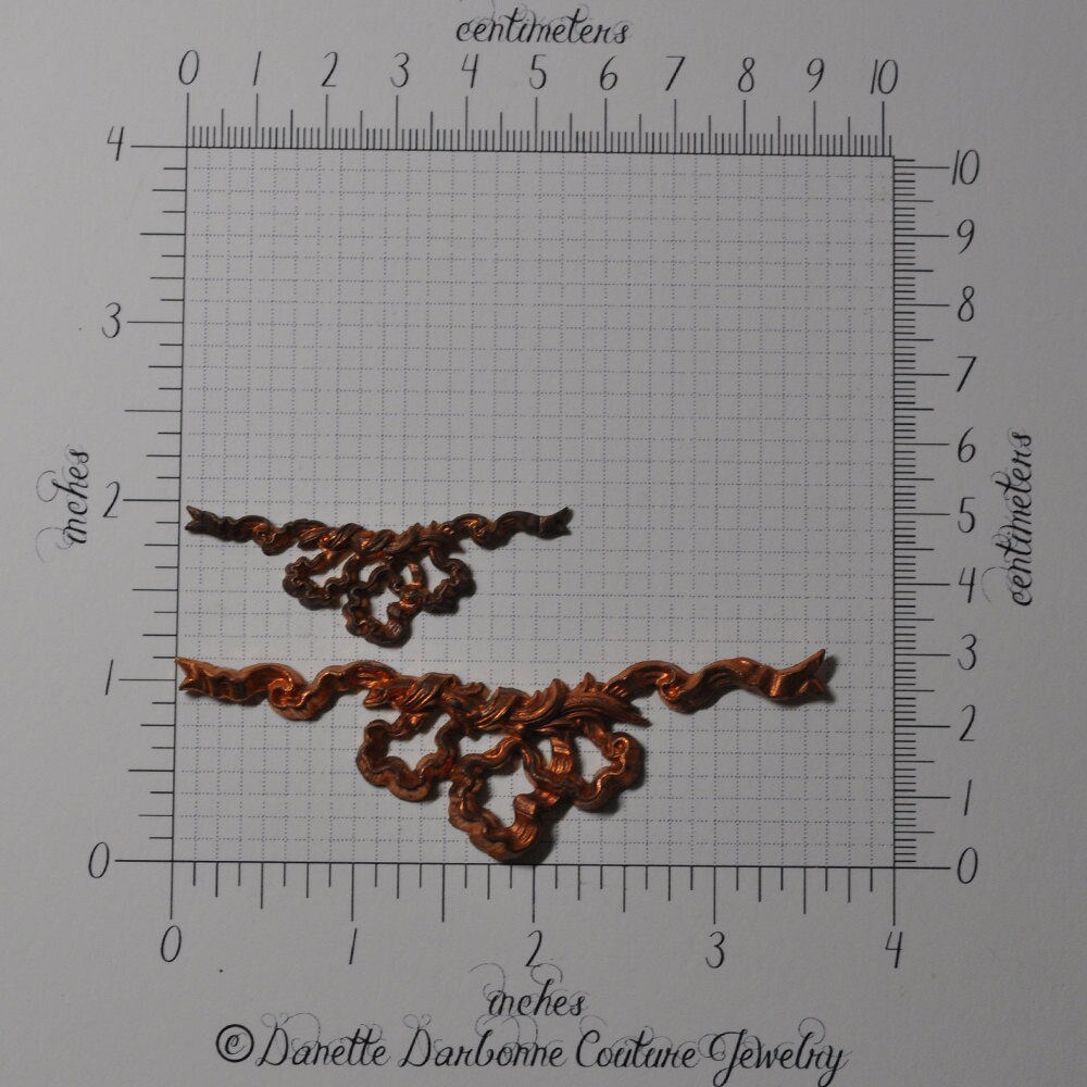 Vintage French Louis XV Quinze Rococo Ornate Ribbon Bow Brass - Etsy