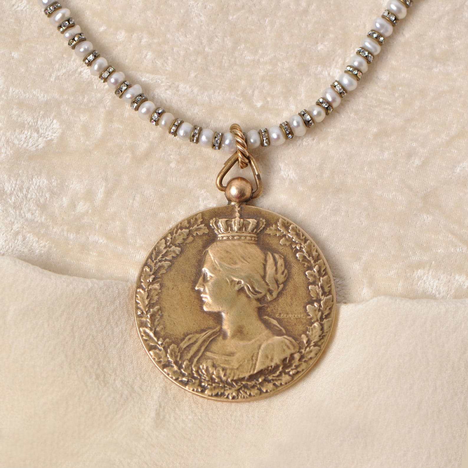 Medieval Style Historical Jewelry Necklace Warm Antiqued Brass Handmade ...