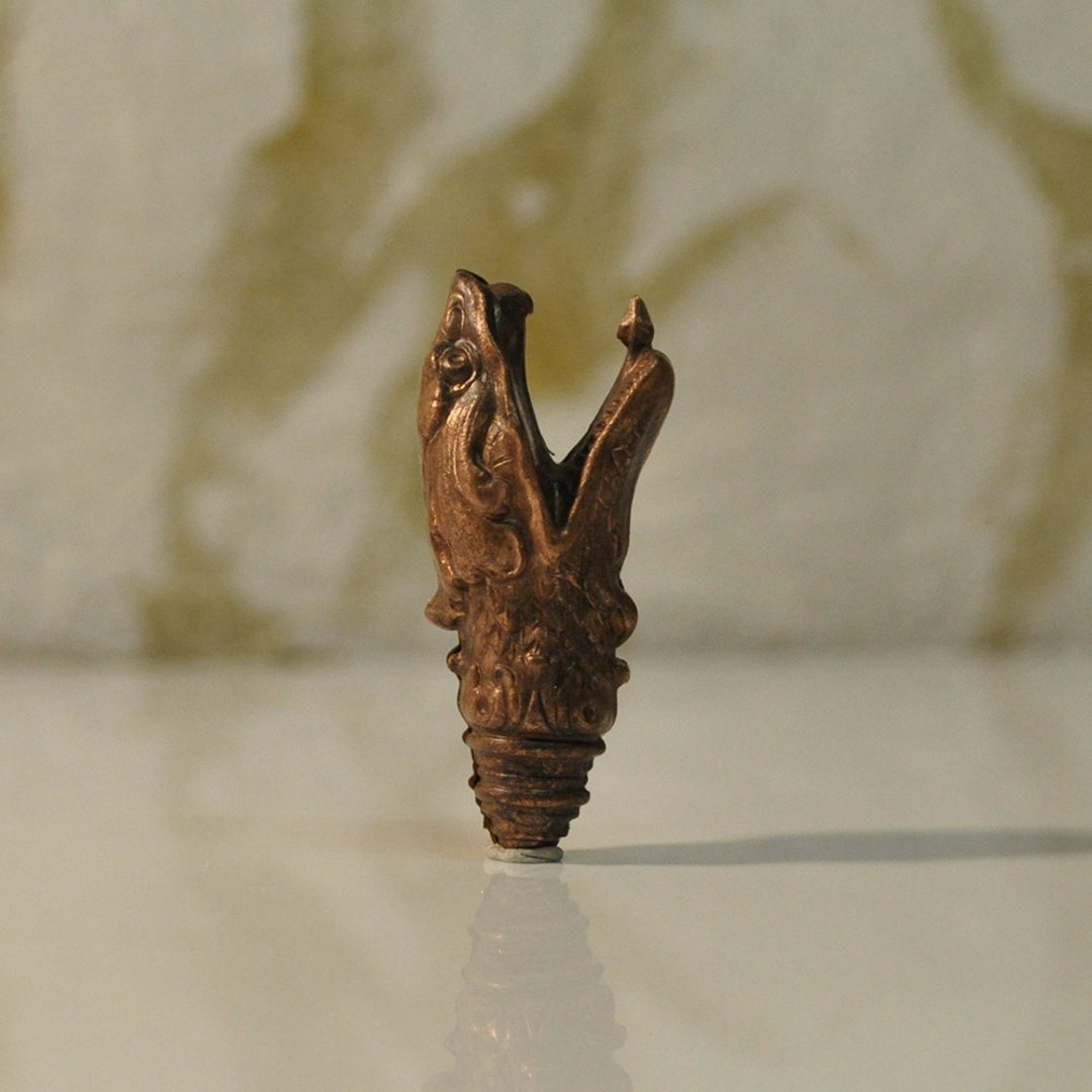 Vintage French 3D Snake Serpent Figural Element Charm for Assemblage ...