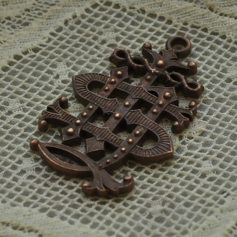 Vintage Society of Jesus Jesuit Monogram Emblem Pendant Charm | Etsy