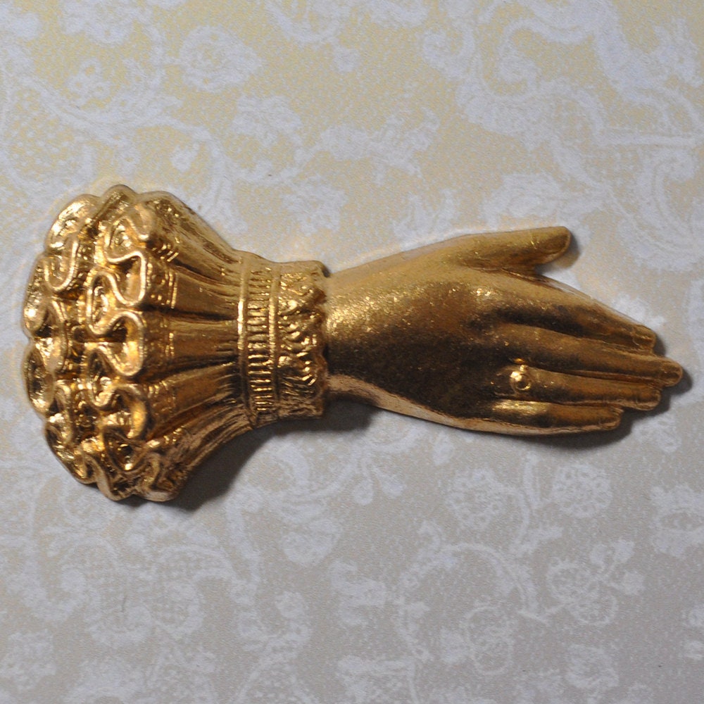 Vintage French 3D Hand Victorian Style Jewelry Finding Raw - Etsy
