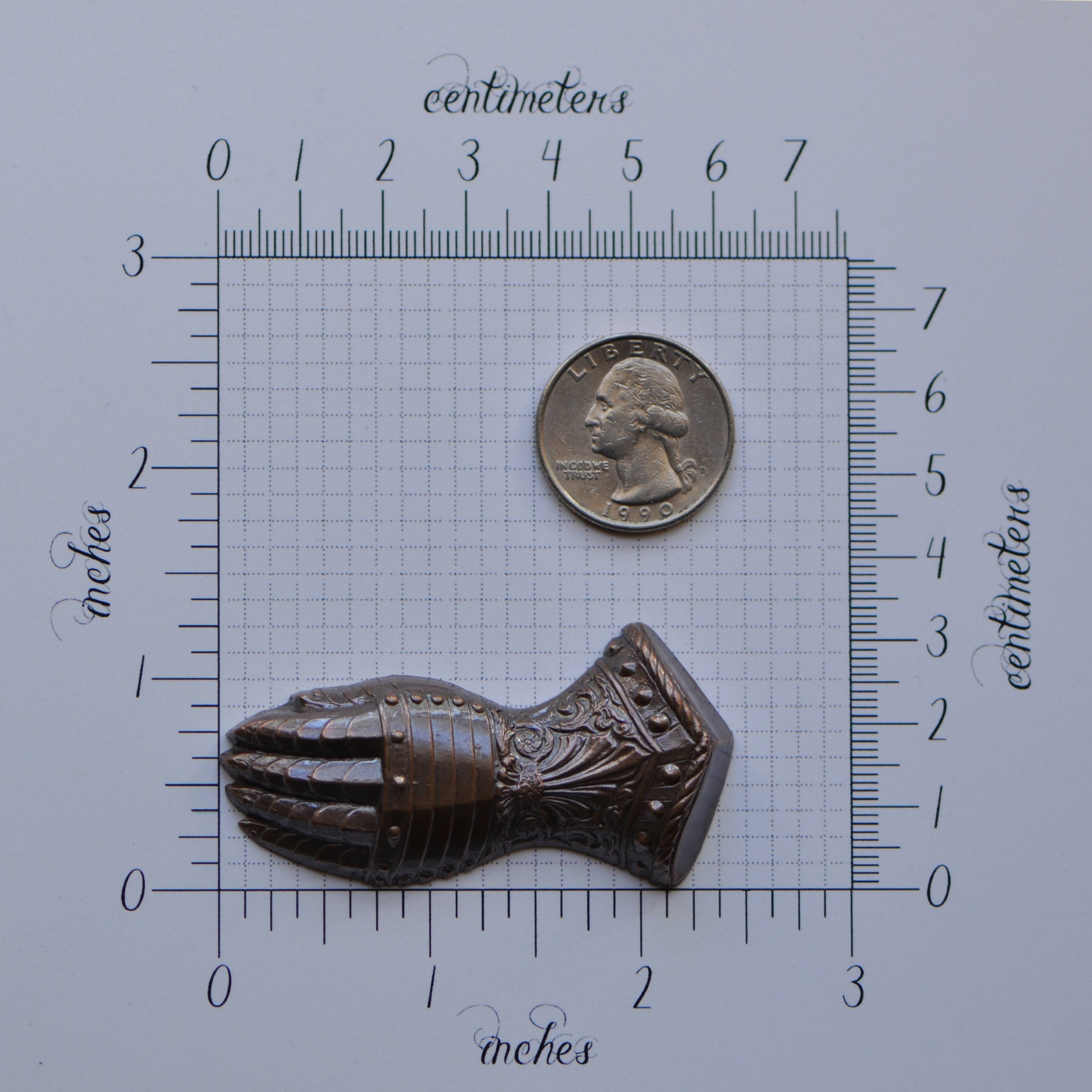 French Medieval Style Knights Armor Hand Brass Stamping Bronze | Etsy