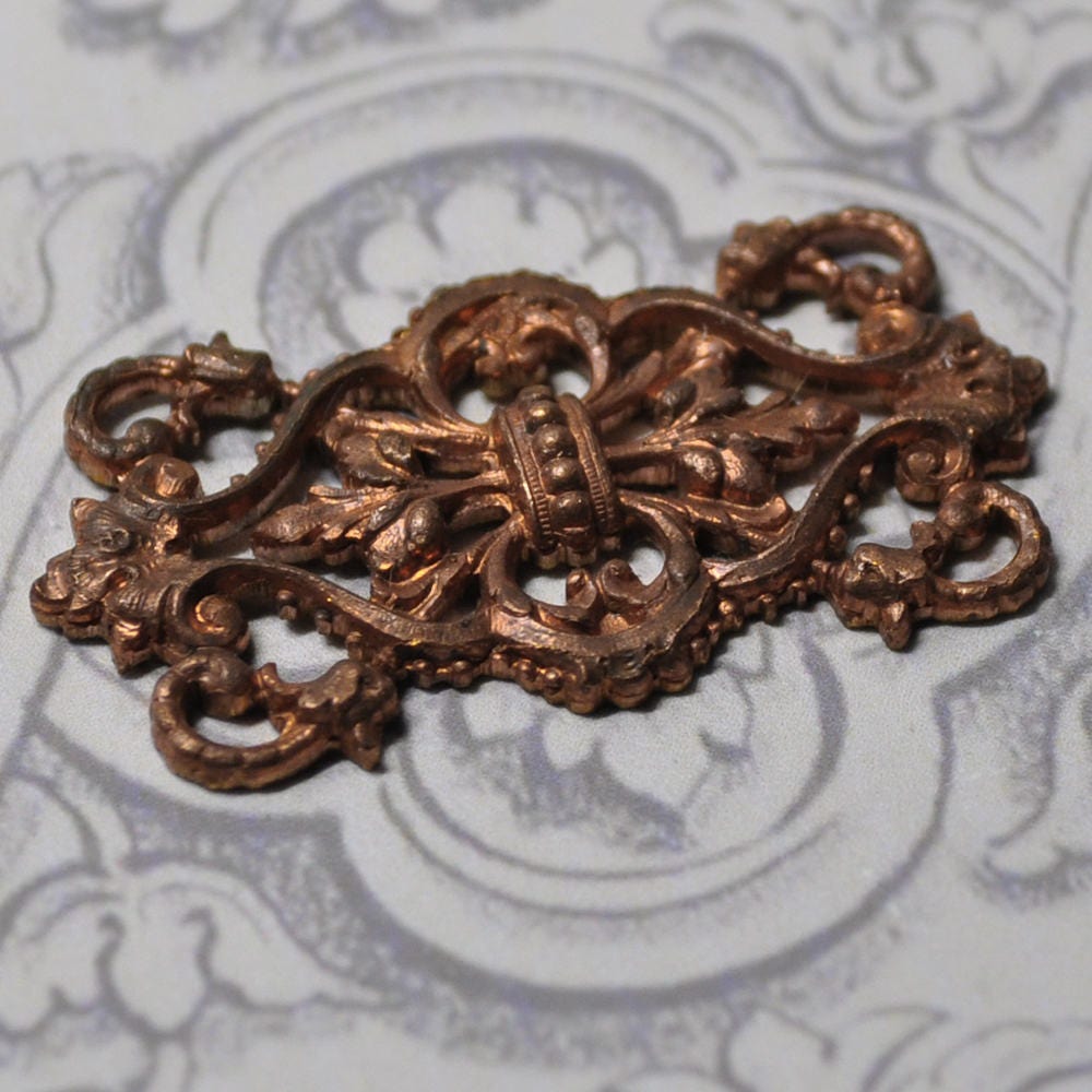Vintage French Filigree Bracelet Link Fleur De Lis Medieval | Etsy