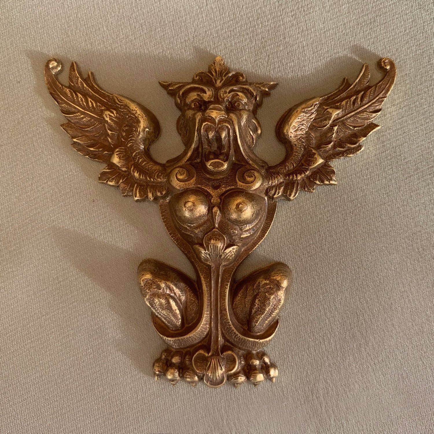 Vintage French Griffin Winged Claw Footed Lion Solid Raw Brass - Etsy