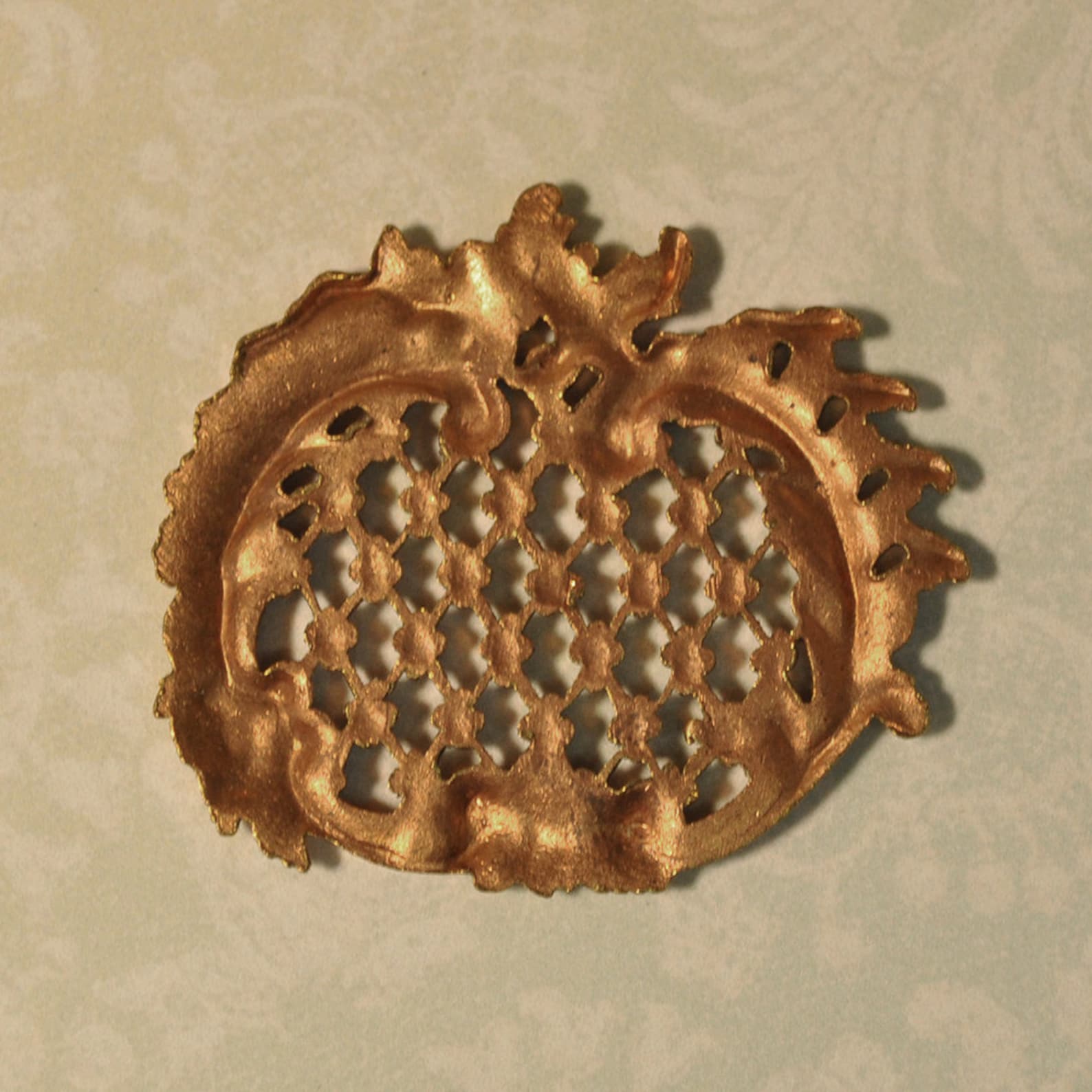 Vintage French Lace Filigree Raw Brass Stamping Rococo Louis XV Style 1 ...
