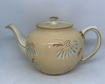 Ceramic Tan Teapot - Etsy