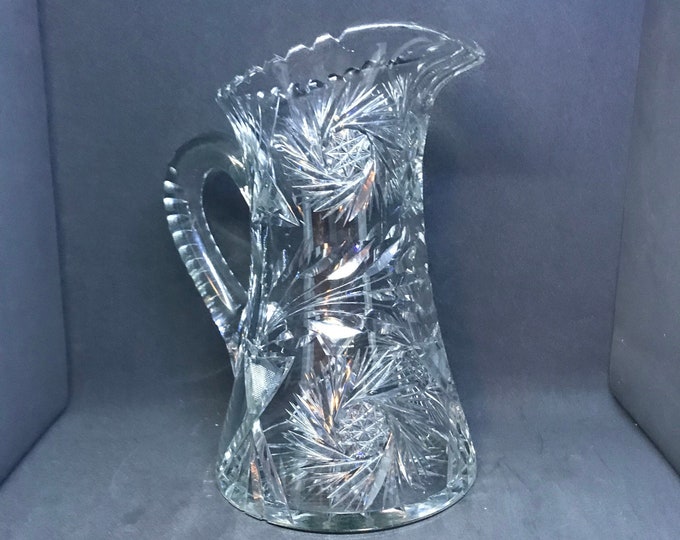 Brilliant Lead Crystal Pitcher - Etsy