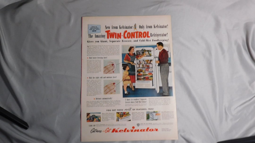 Kelvinator -- the Amazing Twin Control Refrigerator - Etsy