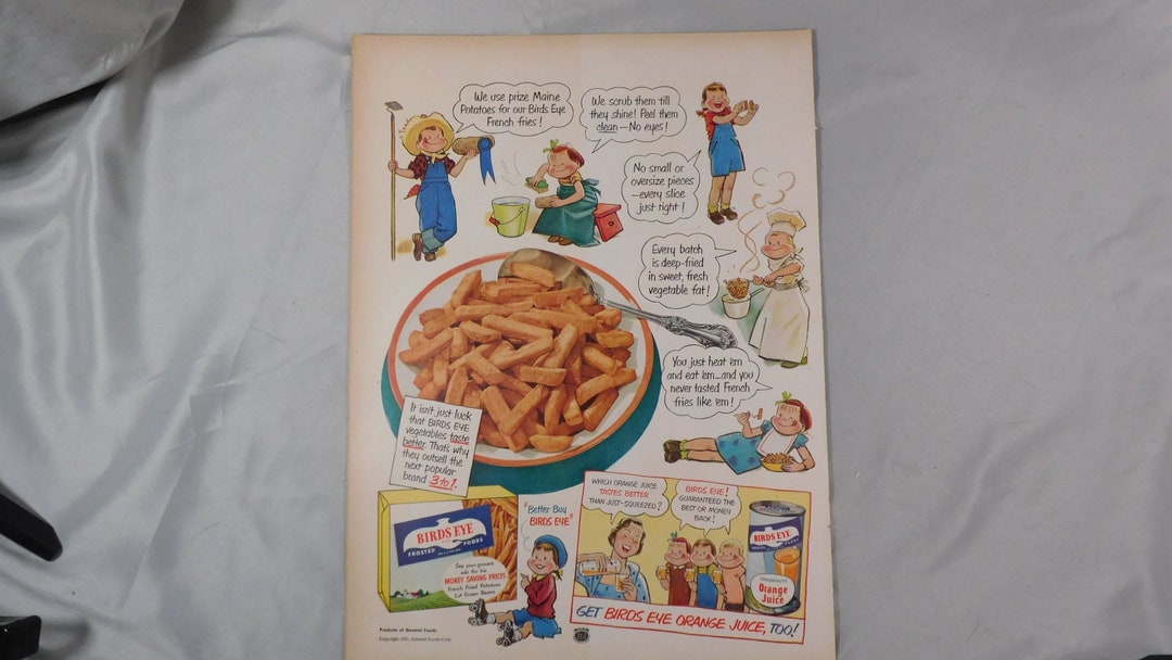 Birds Eye French Fries -- Ad - Etsy