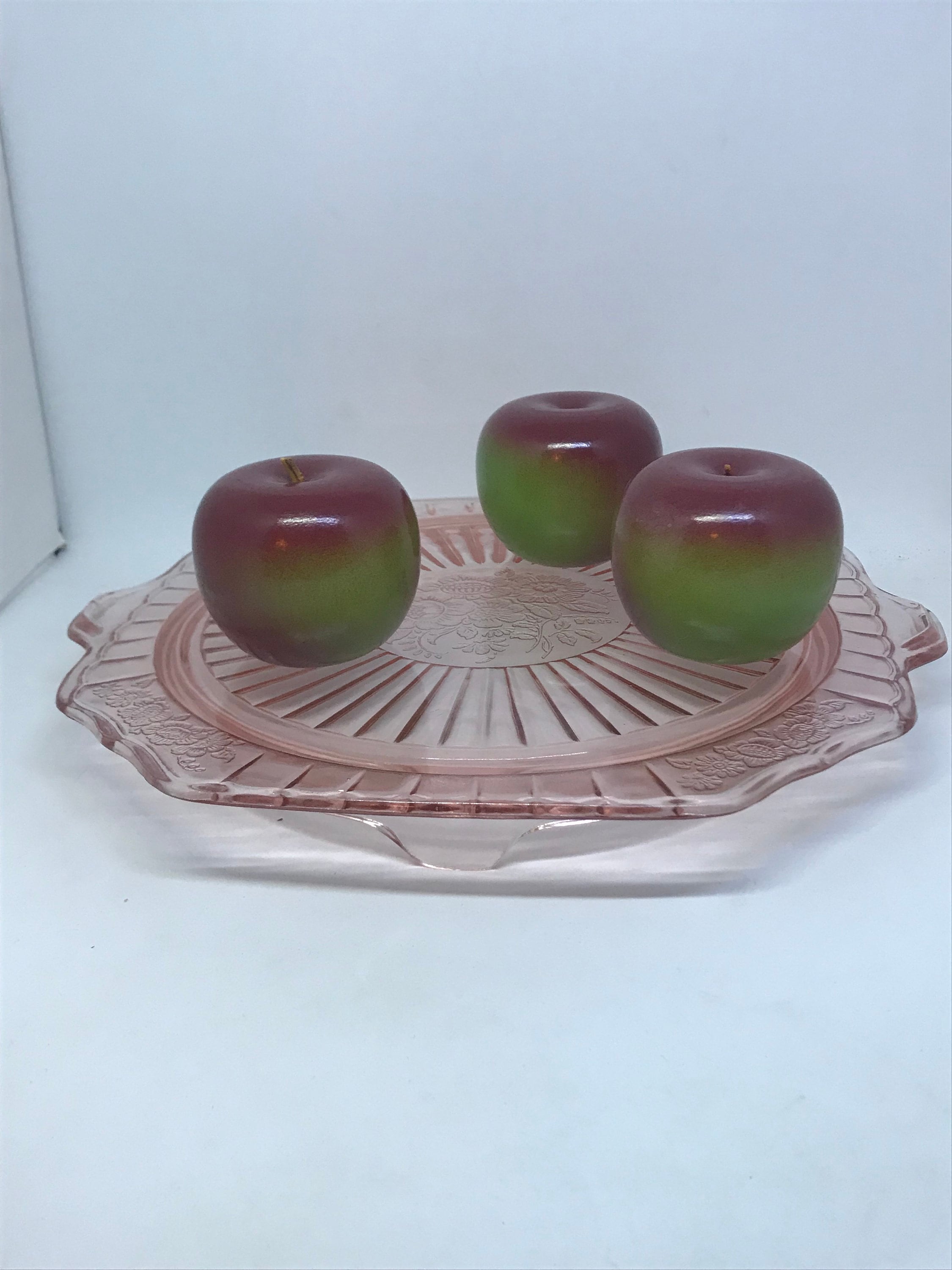 Hocking Mayfair Pattern Pink Depression Glass Cake Plate | Etsy