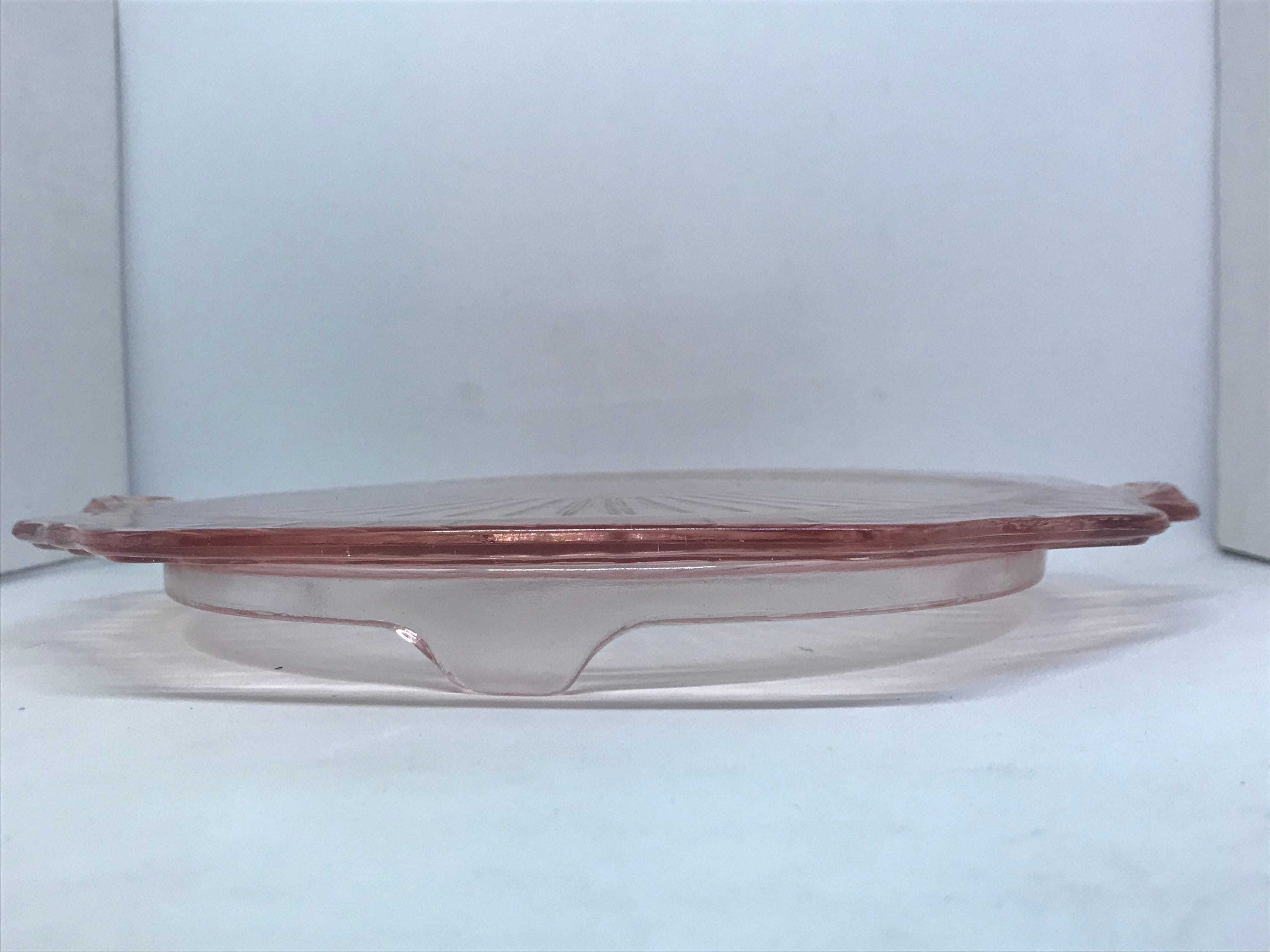 Hocking Mayfair Pattern Pink Depression Glass Cake Plate - Etsy