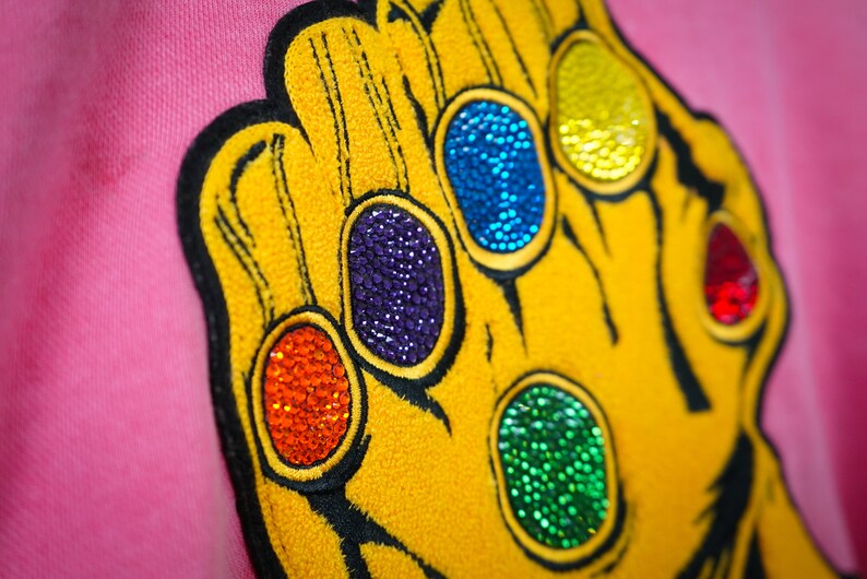 Blinged Out Infinity Gauntlet Chenille Patch - Etsy