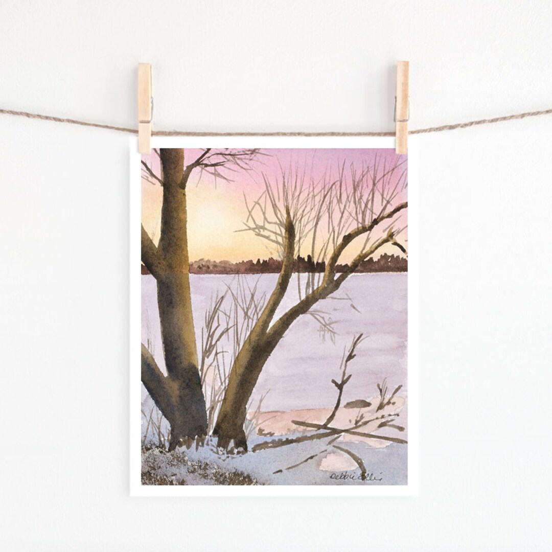 Winter Sunset Ellacott Lookout Print - Giclee Print - Wall Art ...