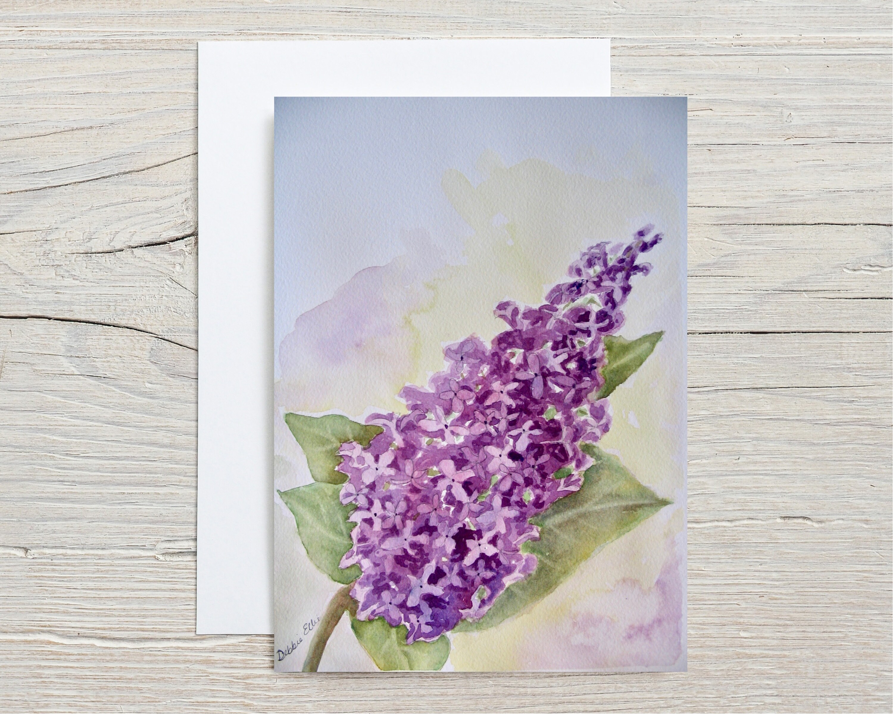 Lilac Card - Greeting Card - Floral Card - Card for Mom - 7x5 Card ...
