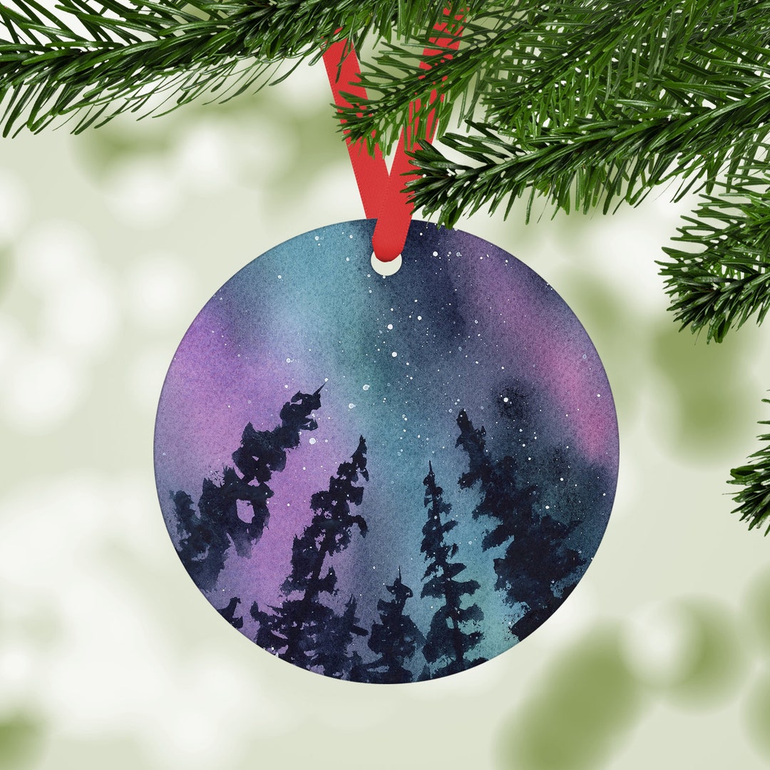 Dancing Northern Lights Ornament - Christmas Ornament - Aluminum ...